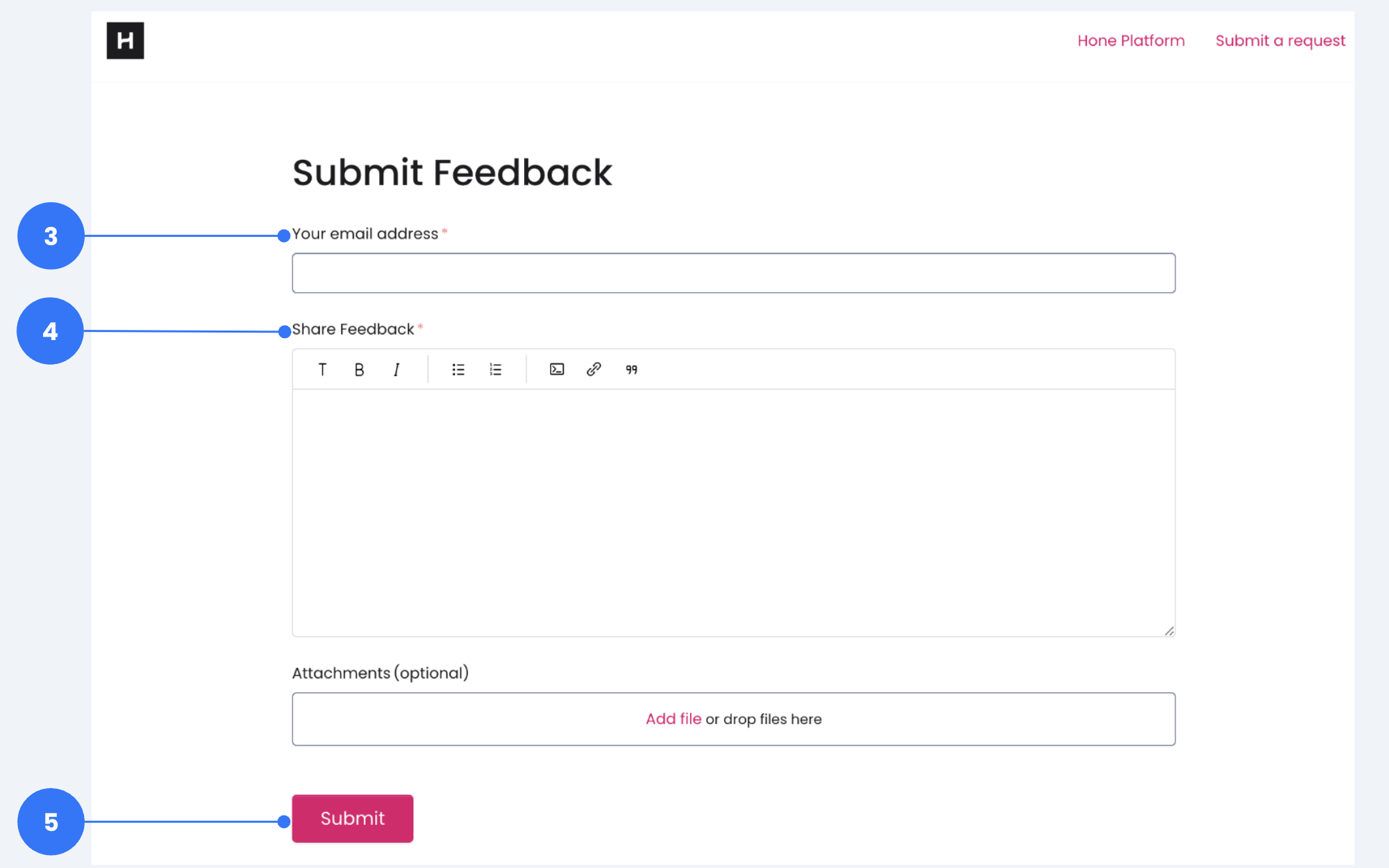 How to Submit Your Feedback – Hone Learner