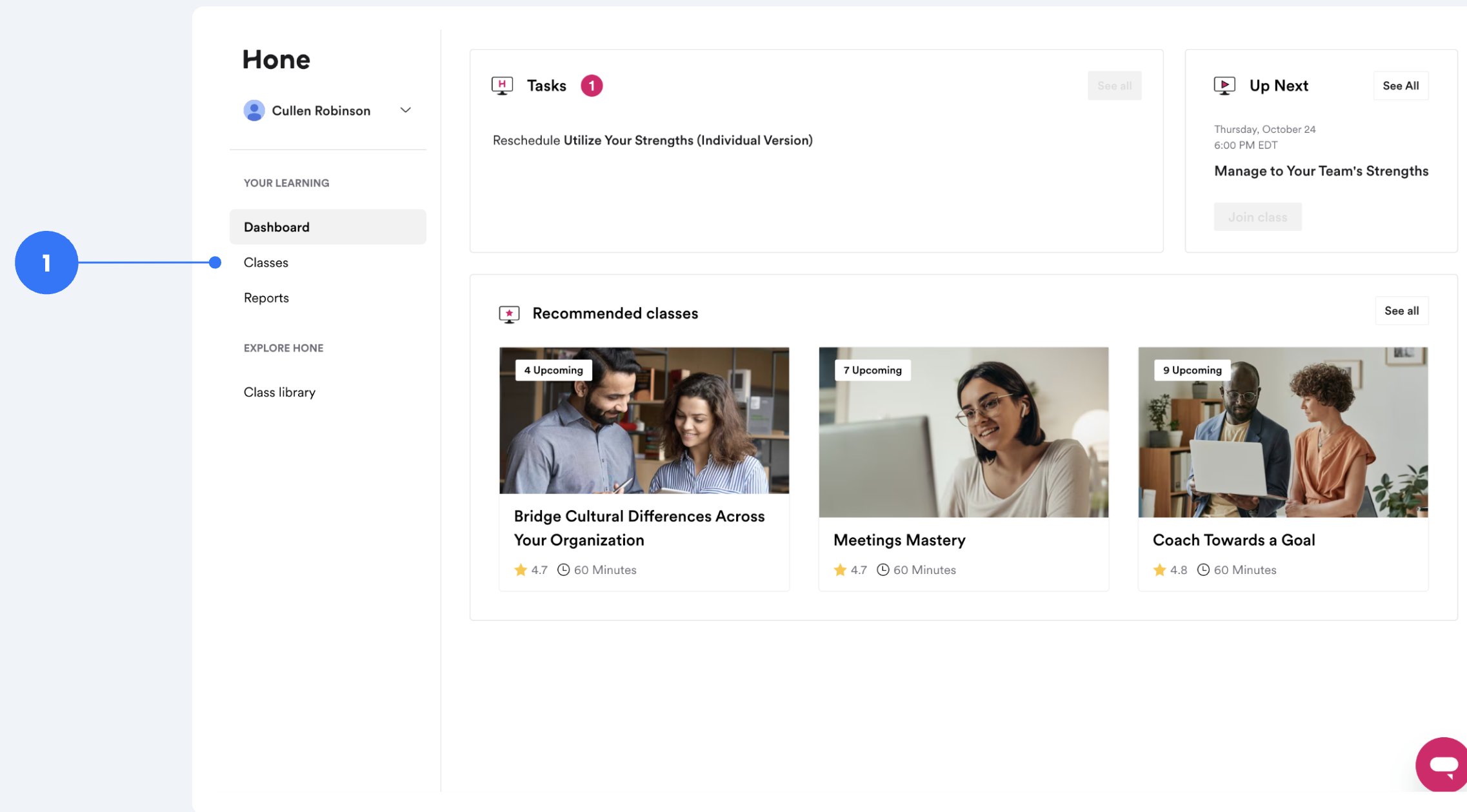 Steps to Reschedule a Class – Hone Learner