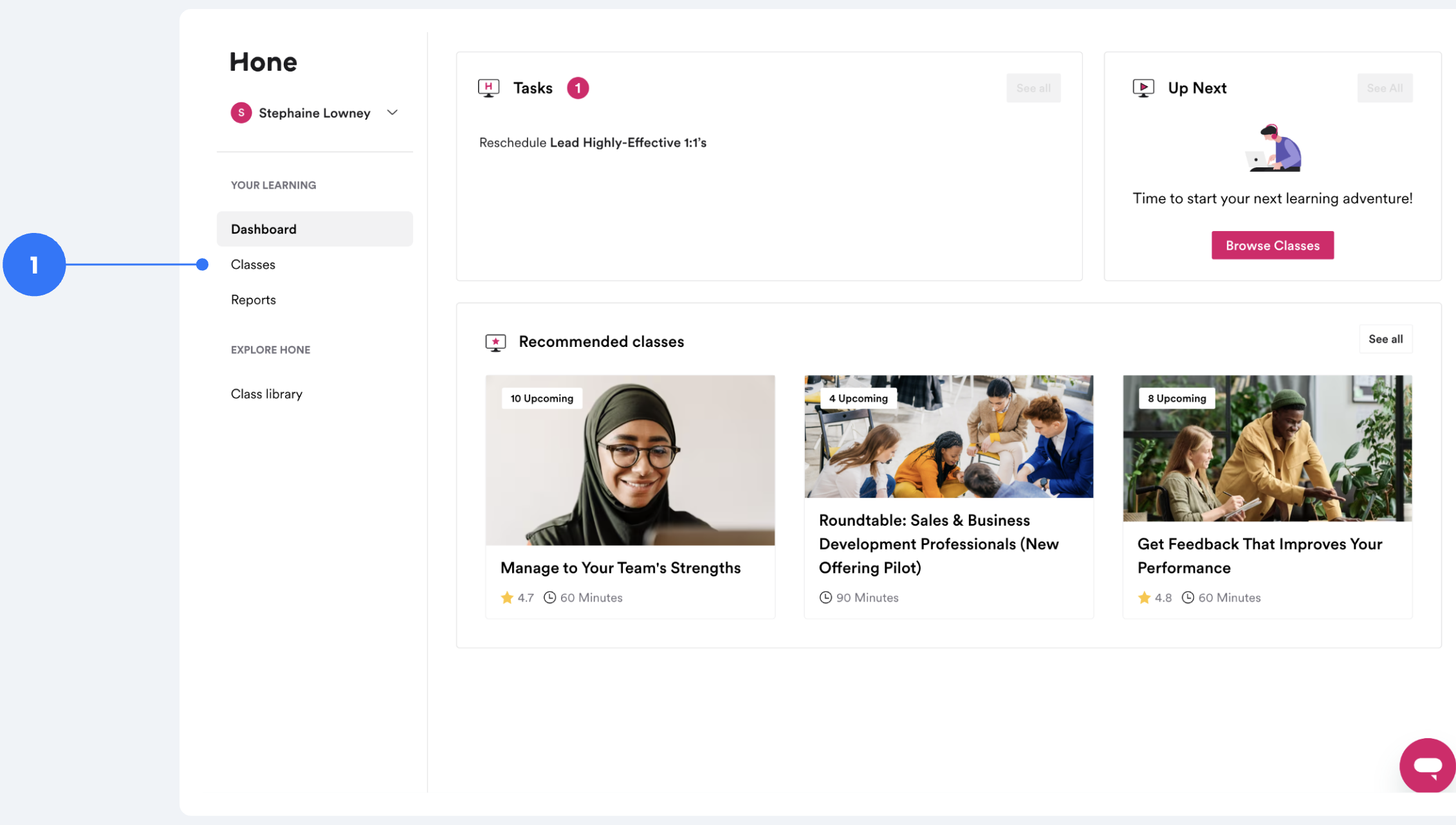 Steps to Reschedule a Class – Hone Learner