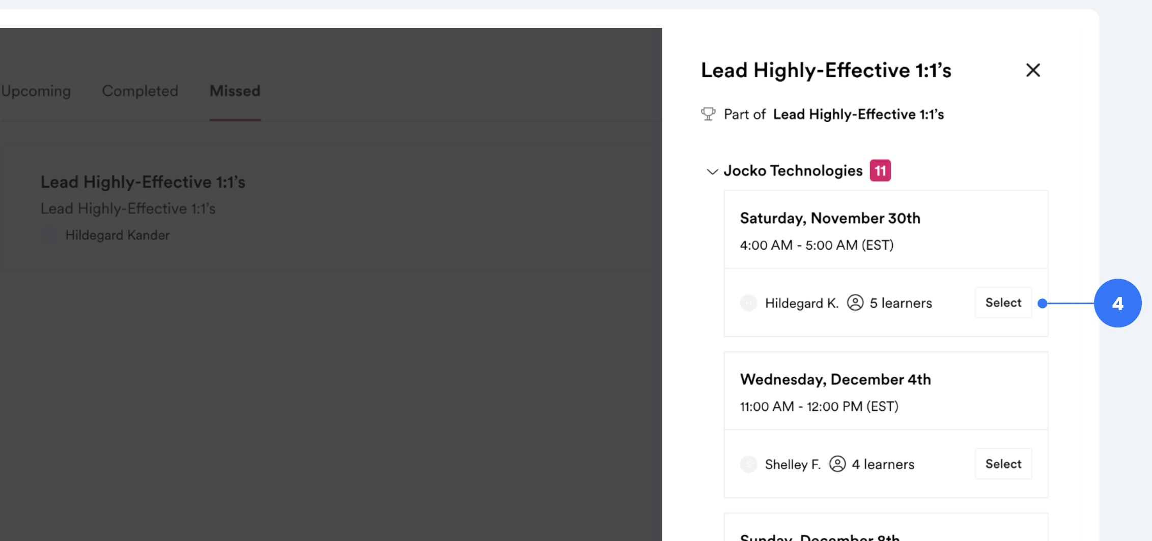 Steps to Reschedule a Class – Hone Learner