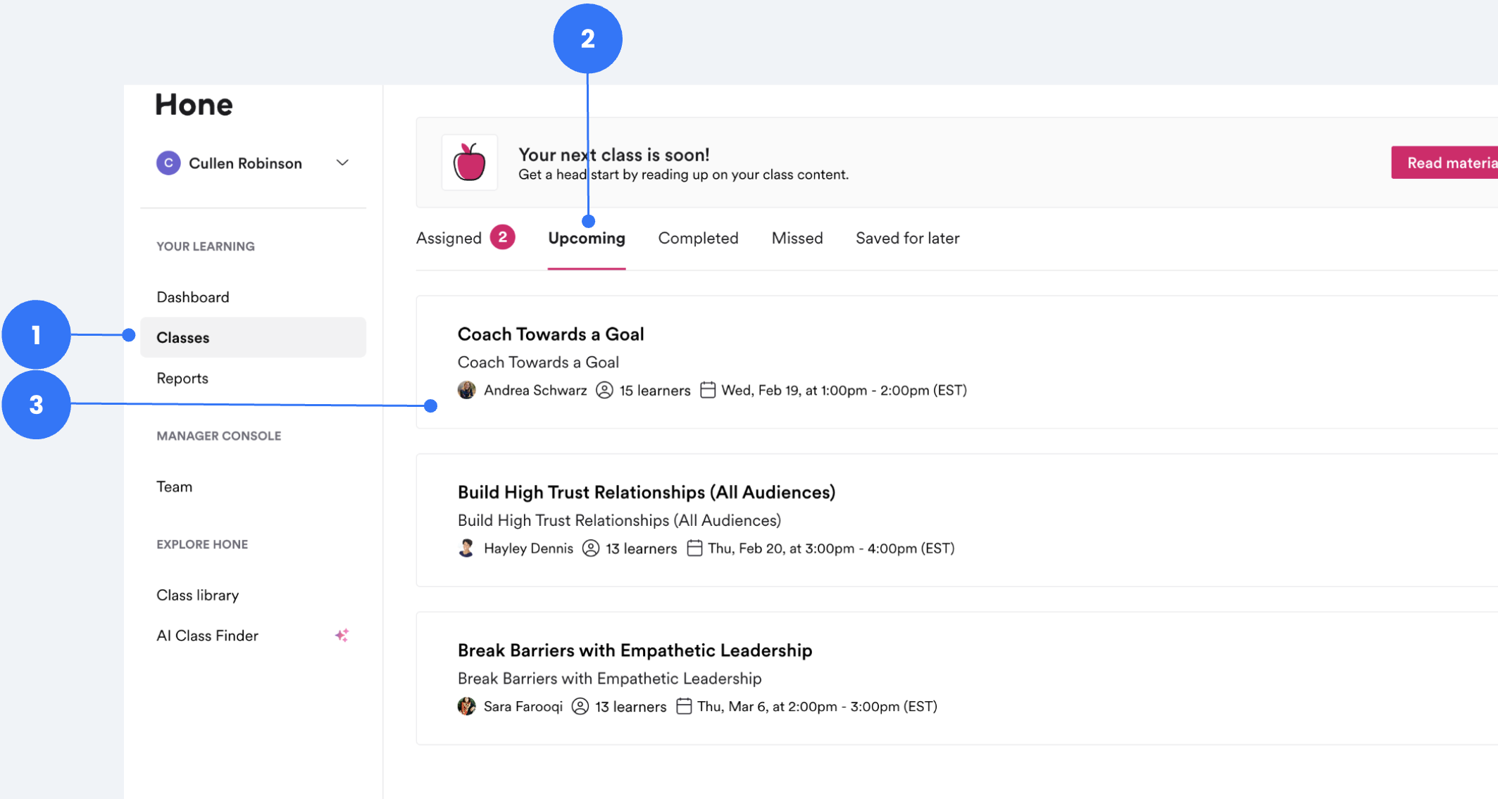 How to Join Your Hone Class Through Your Learner Platform – Hone Learner