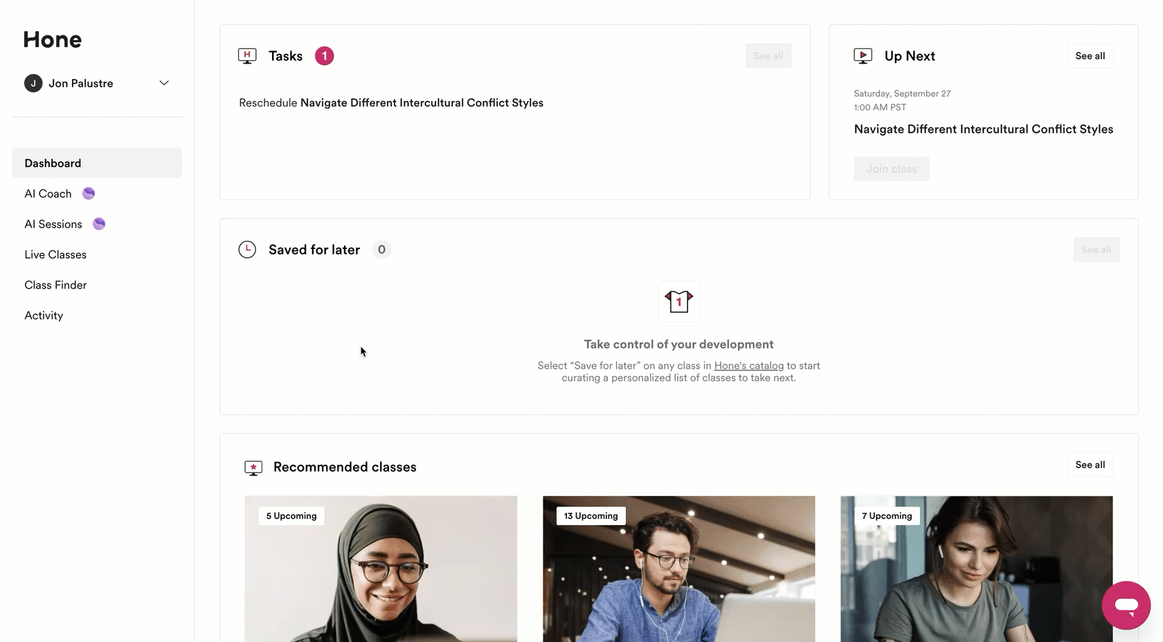 Steps to Reschedule a Class – Hone Learner