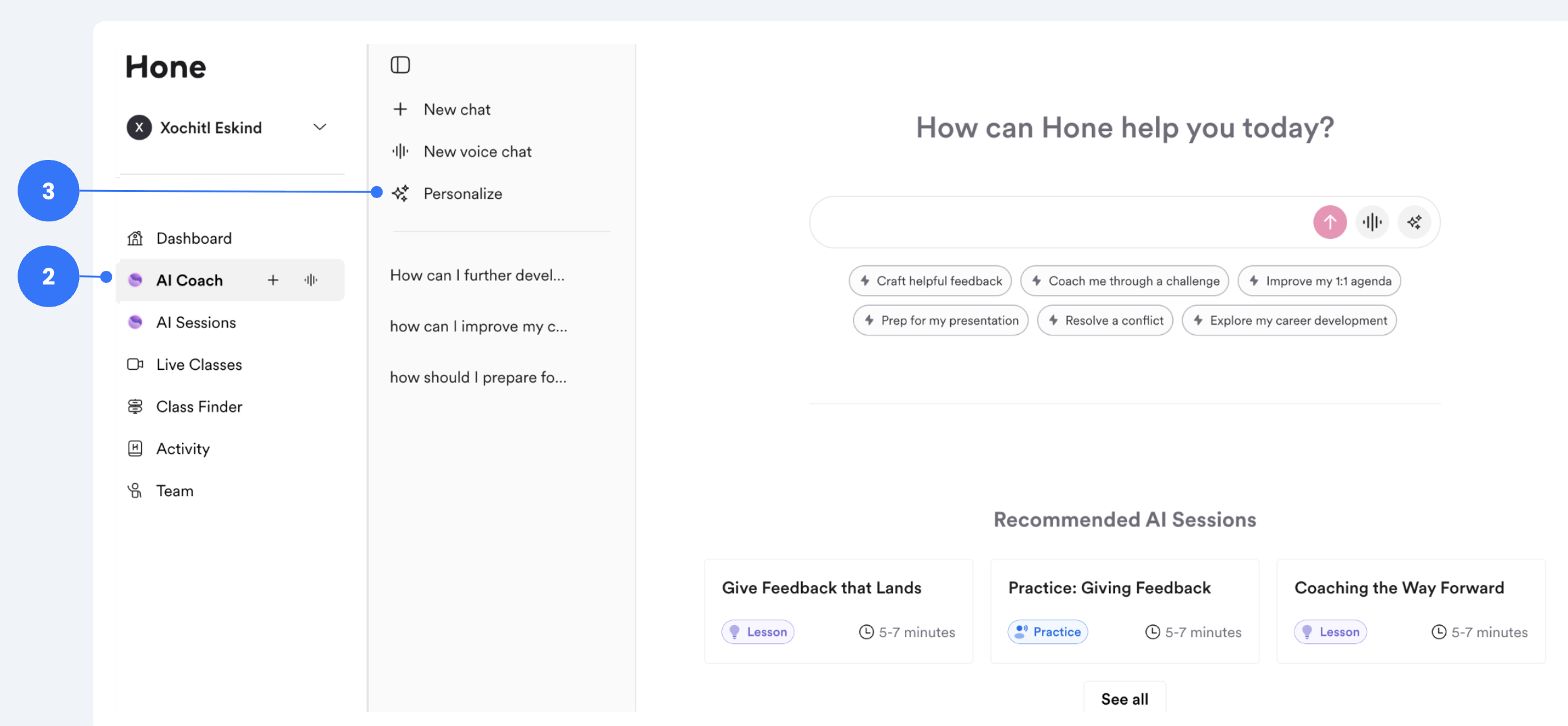 Hone AI Coach – Hone Learner